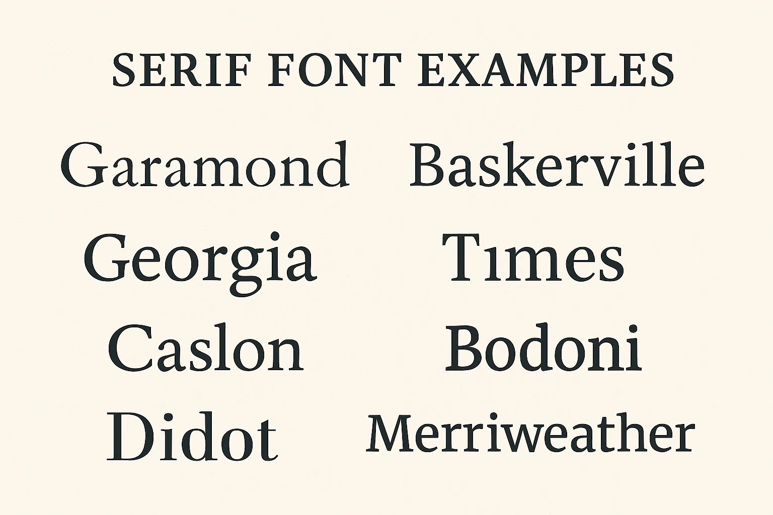 How I Understand Serif Font Examples And Use Them Easily